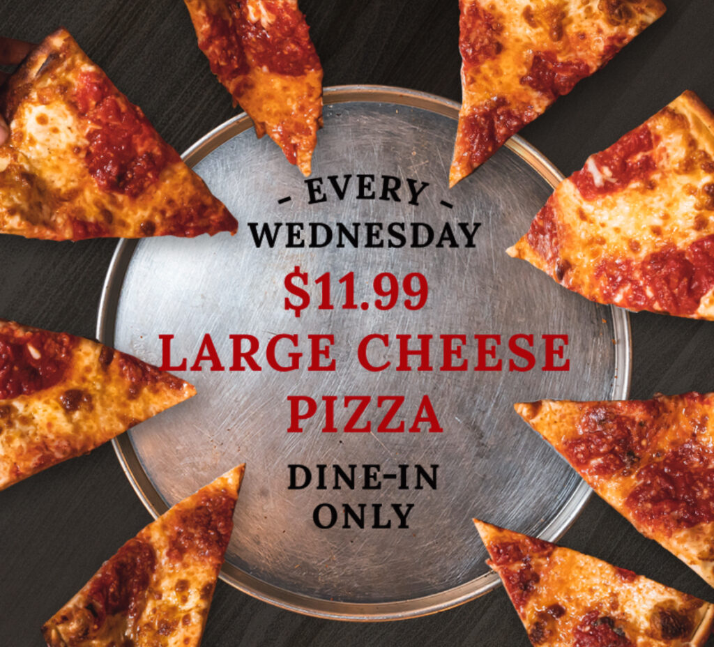 $11.99 Large Cheese Pizzas on Wednesday’s! | South Florida Savings Guy
